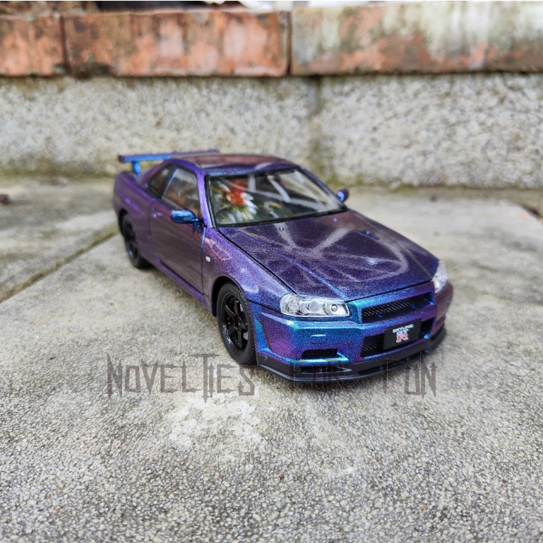 Nissan GTR R34 1: 24 Model God Of War Skyline GT-R BNR34 Wangan Initial ...