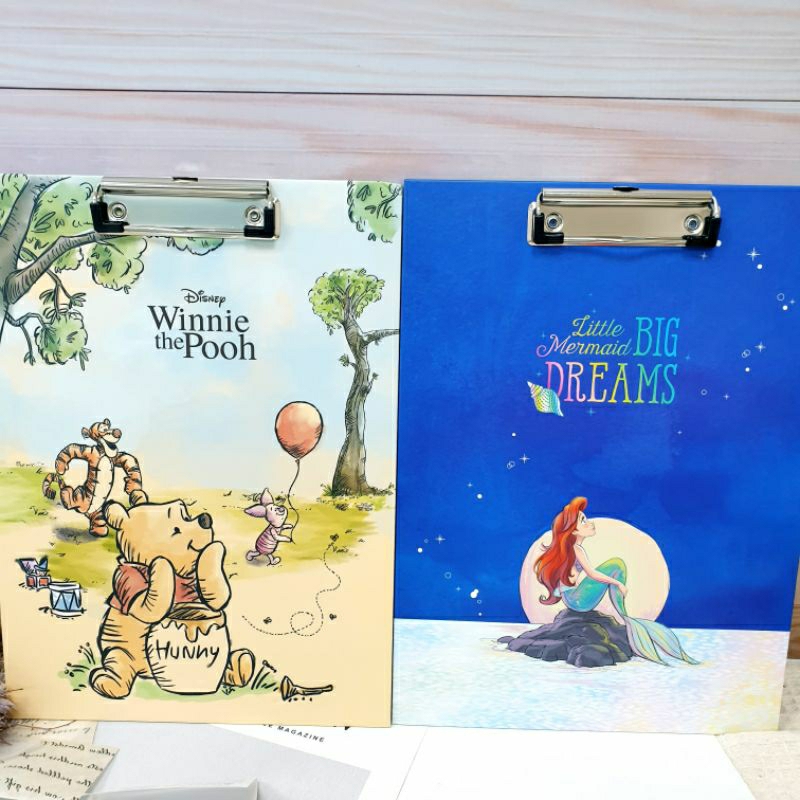 Disney A4 Board Clip The Little Mermaid Pooh Iron Type Hanging Folder ...