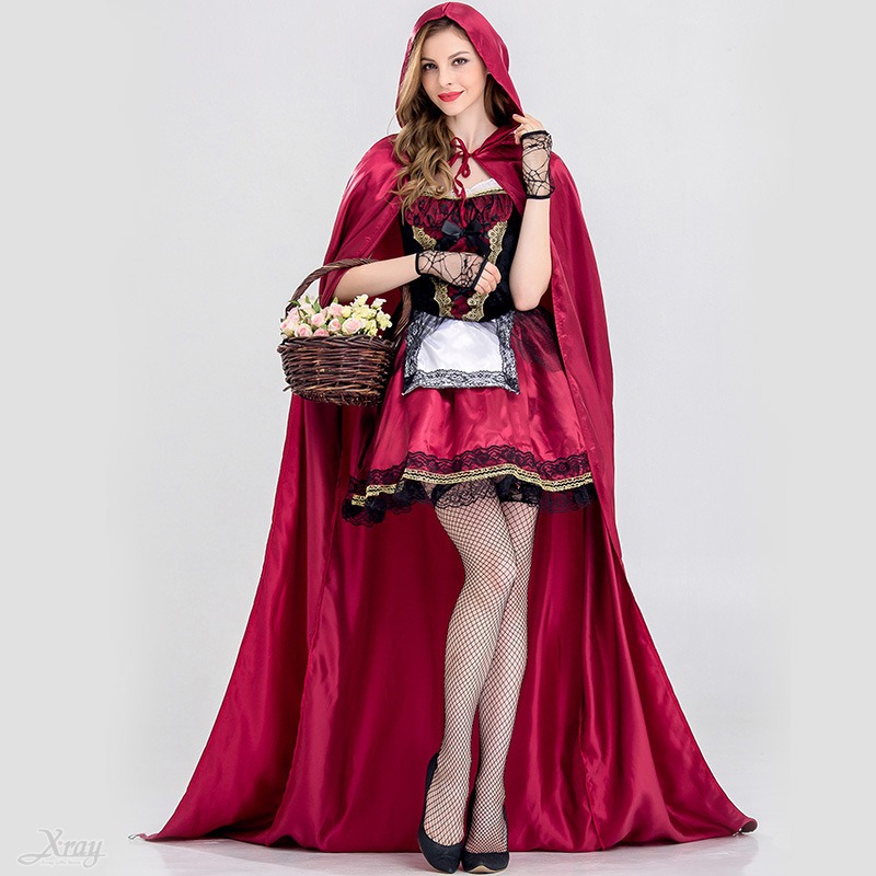 Little Red Riding Hood One-Piece Dress-Adult, Witch Adult Role-Playing ...