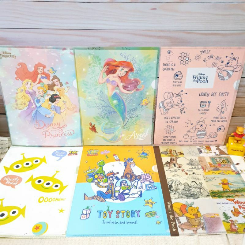 Disney L-Shaped Folder Mickey Pooh Three-Eyed Monster Cup Noodle ...