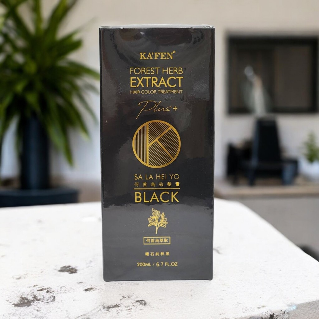 KAFEN Polygonum Multiflorum Hair Color Cream-Obsidian Pure Black (1 ...