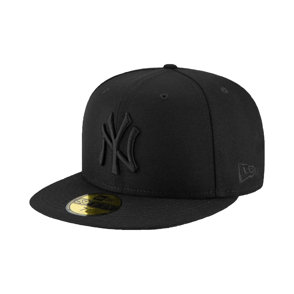 NEW ERA 59FIFTY 5950 MLB Yankees NY All Black Basic Style Large Size ...