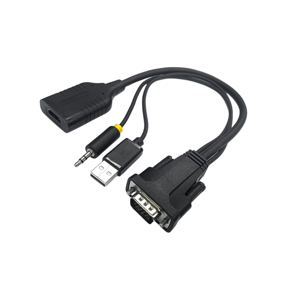 Vga To Hdmi Adapter Driver Free Computer Tv Screen D Sub Cable Head 8250