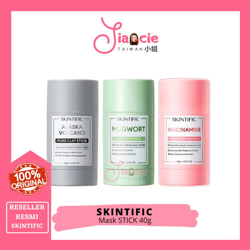 SKINTIFIC Mugwort Clay Mask STICK | Masker Wajah 40g | Shopee Singapore