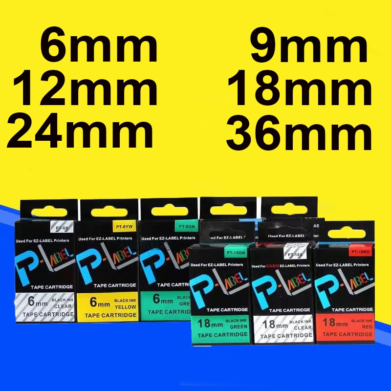 6/9/12mm casio Label With Sticker KL-G2 KL-130 KL-60 KL-120 KL-130 ...