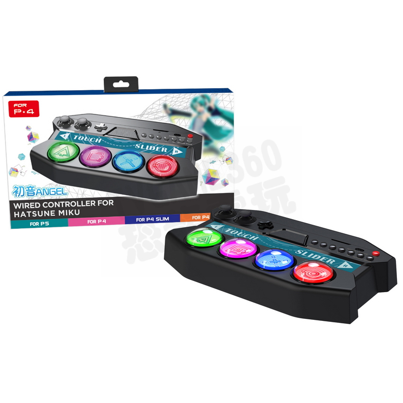 SONY PS4 IPEGA Pie Shark Hatsune Miku Arcade Controller Joystick ...
