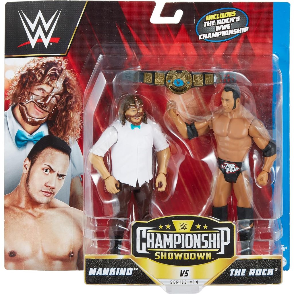 A Su Warehouse WWE Wrestling The Rock vs Mankind Figures Legendary ...