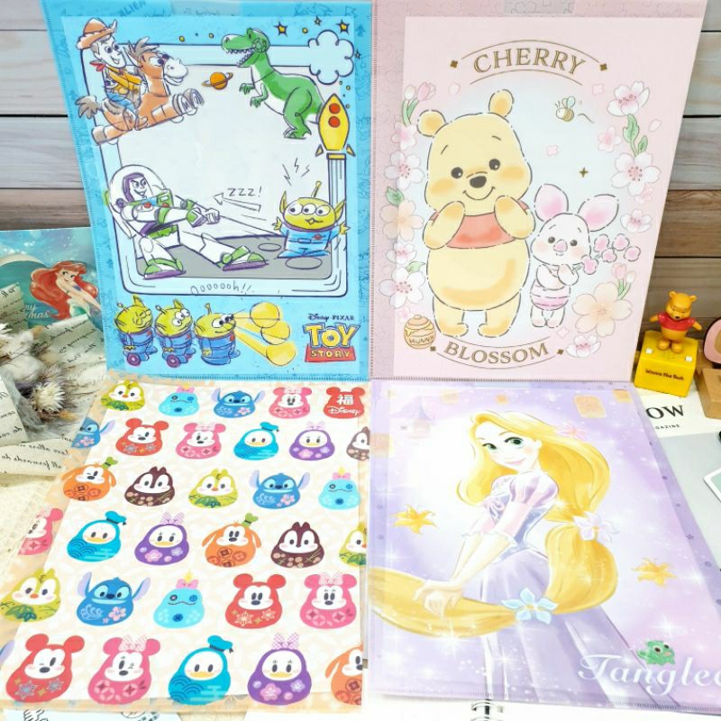 Disney U-Shaped Folder Pooh A4 Toy Story Rapunzel Dharma Series Mickey ...