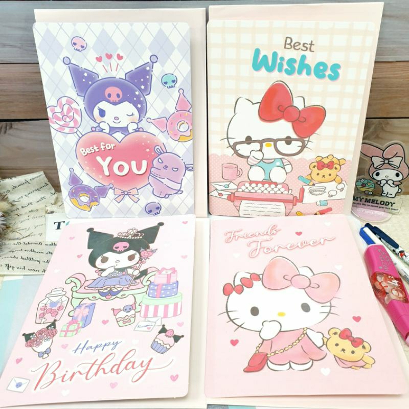 Hello kitty A 50k Use Card Kuromi Blessing Birthday Thank You Message ...