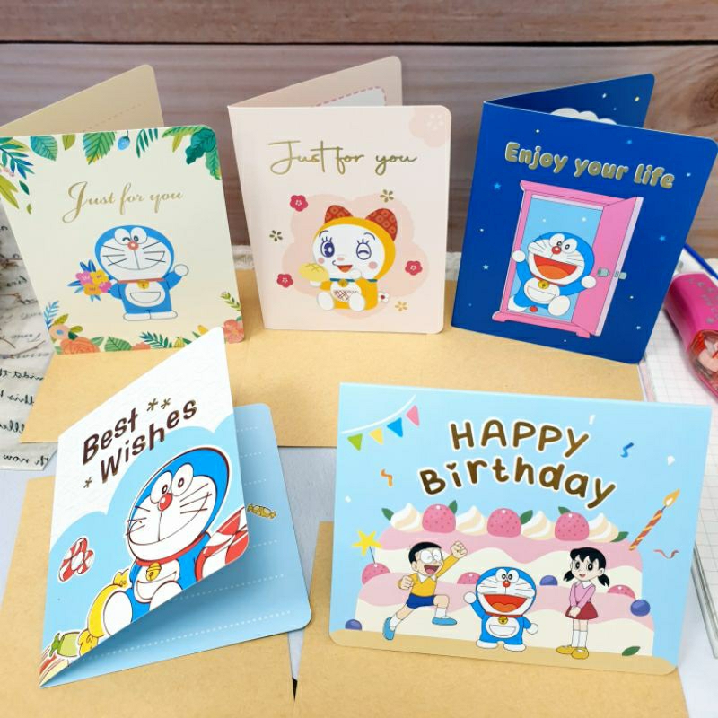 Doraemon Three-Dimensional Card Small Tinkerbell Universal Birthday ...