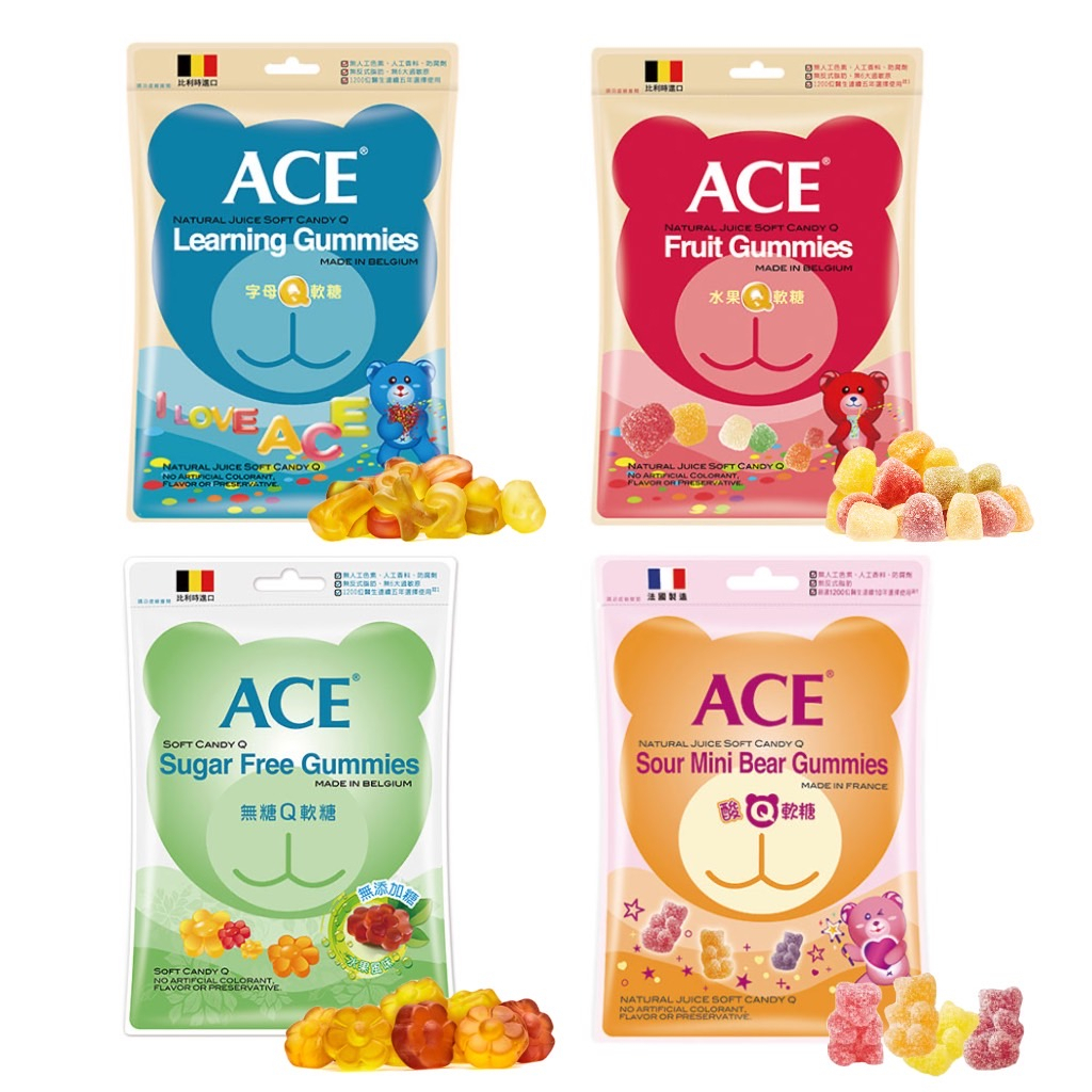 ACE Gummy Fruit Letter Bear Handbag/Mass Sales Bag (Letter/Fruit/Sugar-Free/Sour Q) | Shopee ...