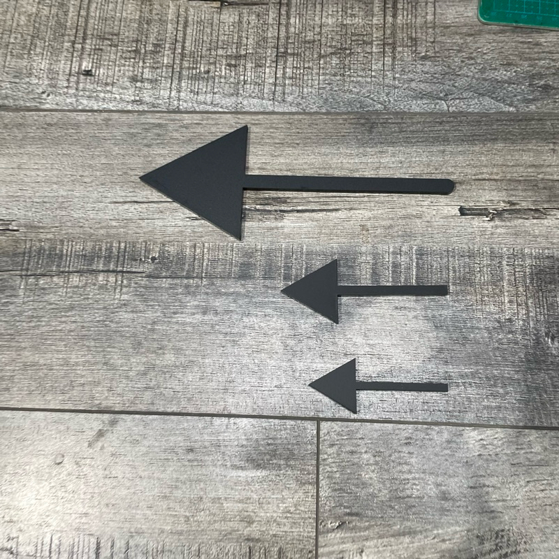 Designer Style Acrylic Arrow Signage Office Commercial Space Shop Must ...