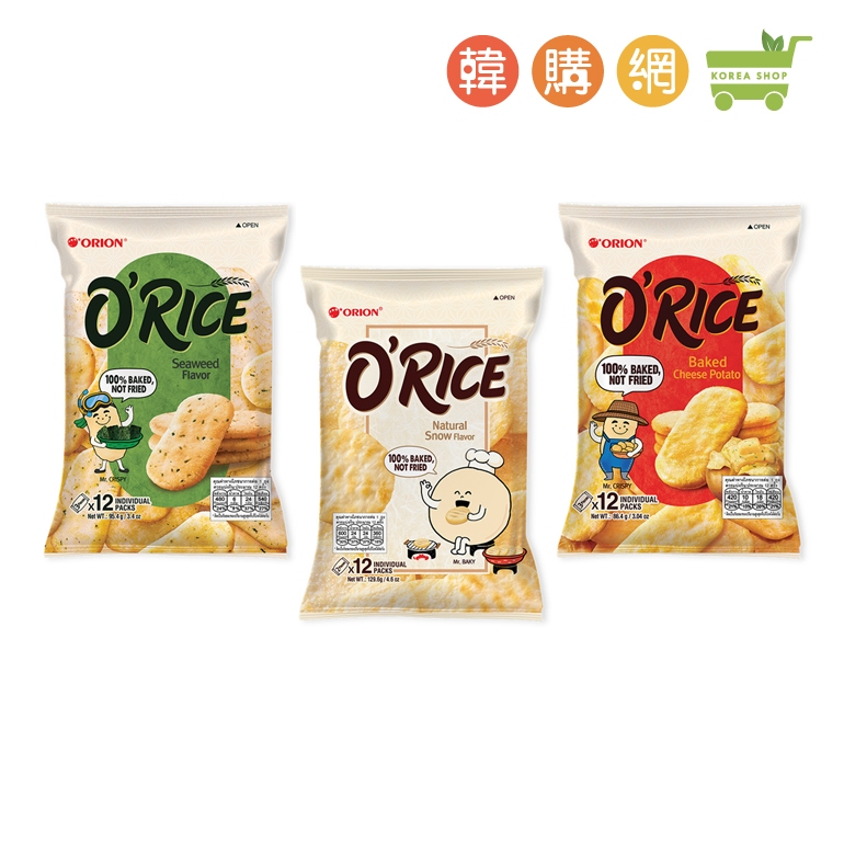 ORION O'RICE Rice Crackers (Original Flavor/Cheese Potatoes/Seaweed ...
