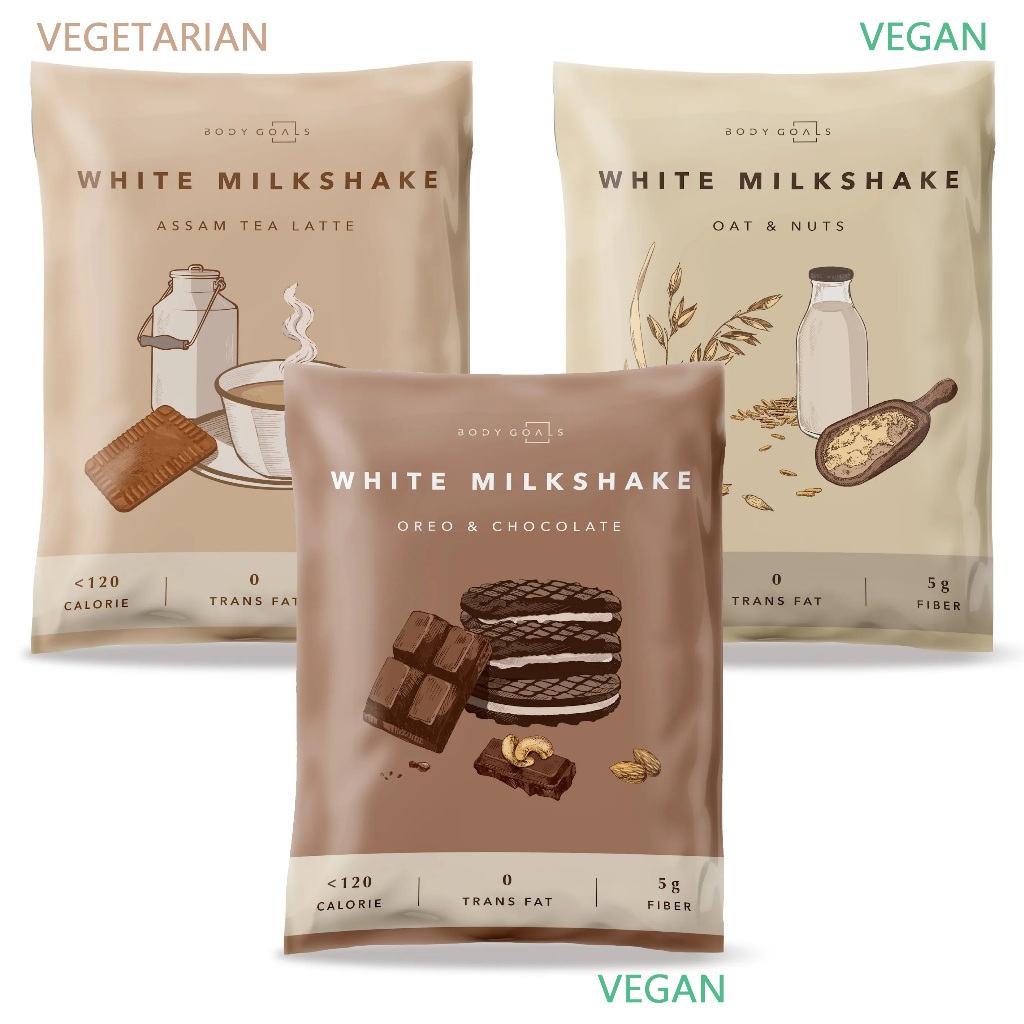 [Body Goals] Full Control Calorie White Milkshake (Vegan-Crispy Cocoa ...