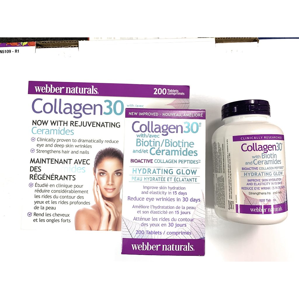 Collagen+Ceramide+Biotin Webber Naturals collagen30 200 Capsules Latest ...