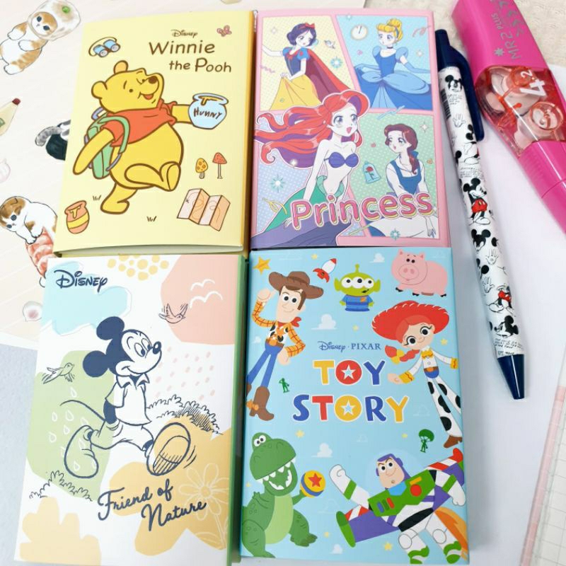 Disney Multi-Fold Notebook Pooh The Little Mermaid Note Paper Three ...