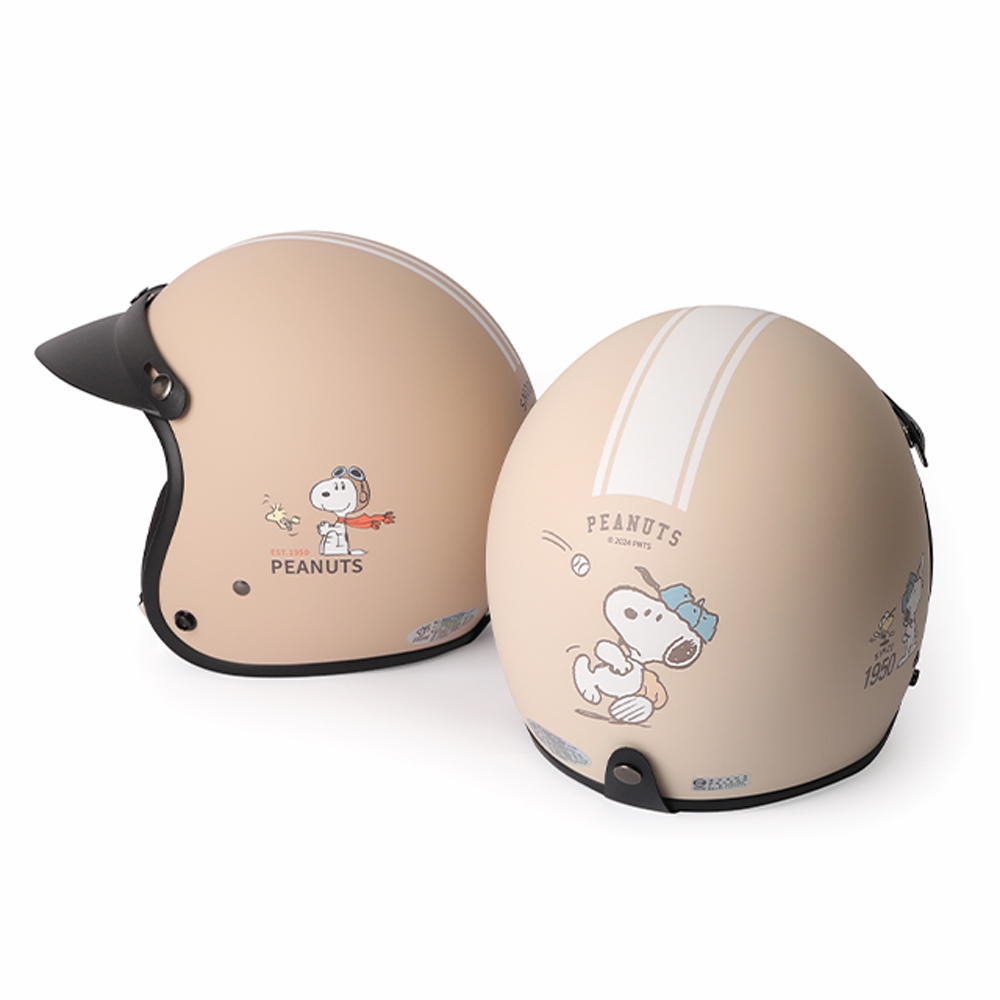 Peanuts Snoopy Safety Helmet Norns Original Design 3/4 Half Cover Motorcycle Style Rider Hat ...