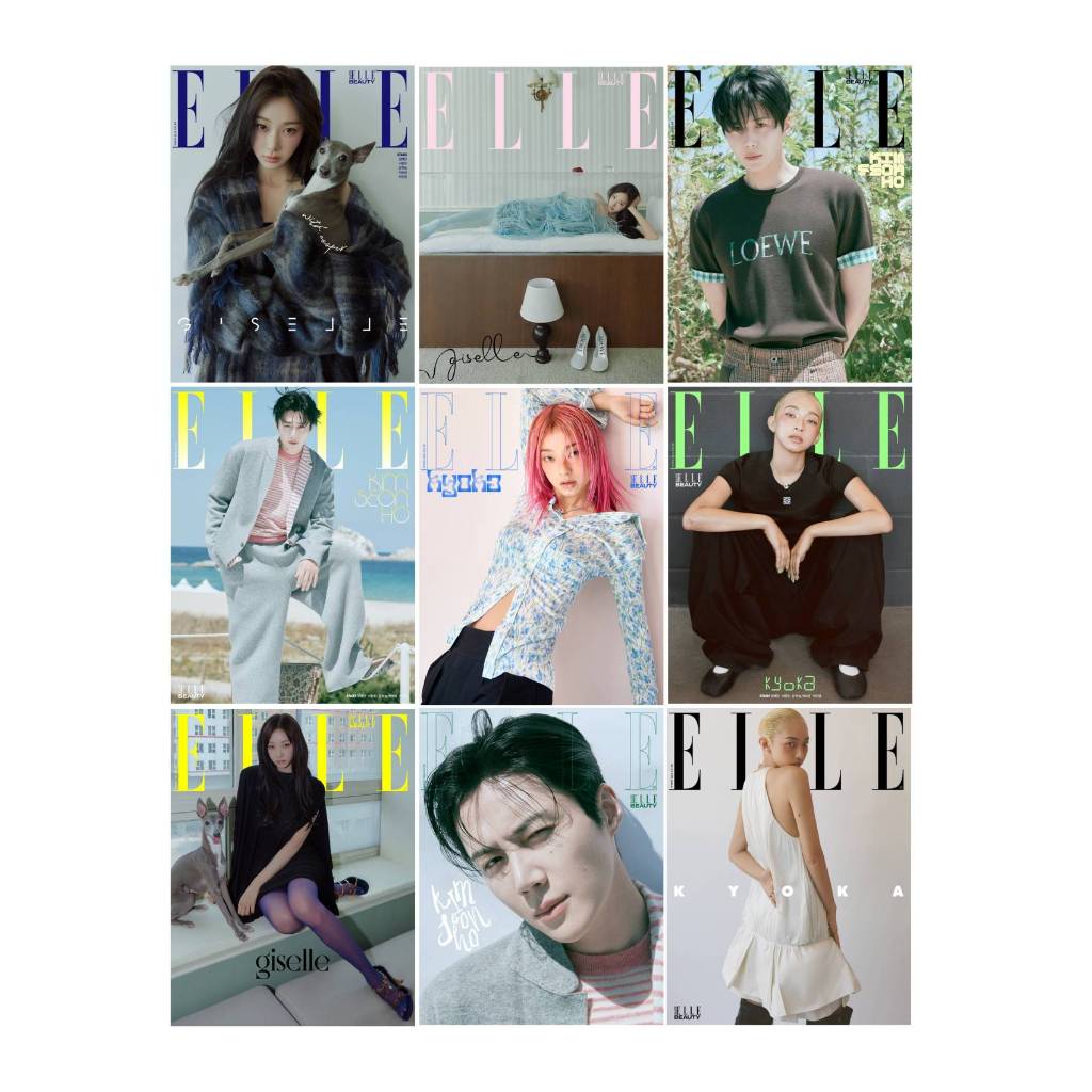K KPM-ELLE (Korea) August Issue 2025 Nine Covers aespa-Giselle Kim Sun ...