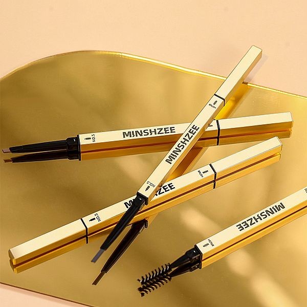 MINSHZEE Small Gold Bar Eyebrow Pencil 0.1g Makeup Triangle Double ...