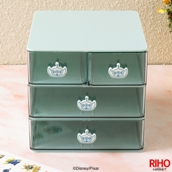 Korea Daiso Toy Story 3 Compartment Drawer Storage Box Stackable Cute ...