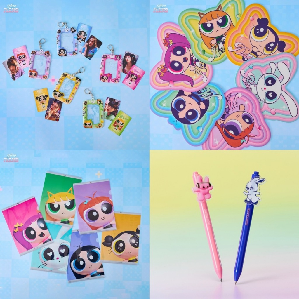 NEWJEANS x LINE FRIENDS Co-Branded POWERPUFF GIRLS Card Holder Folder ...