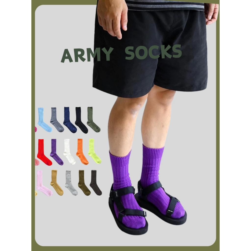 126 Selections Thick Military Style Strengthened Mid-Tube Socks Elastic ...