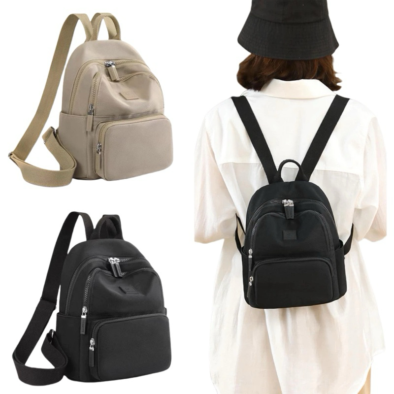 Mini Multi-Grid Anti-Theft Leisure Backpack/Small Nylon Backpack/Travel ...
