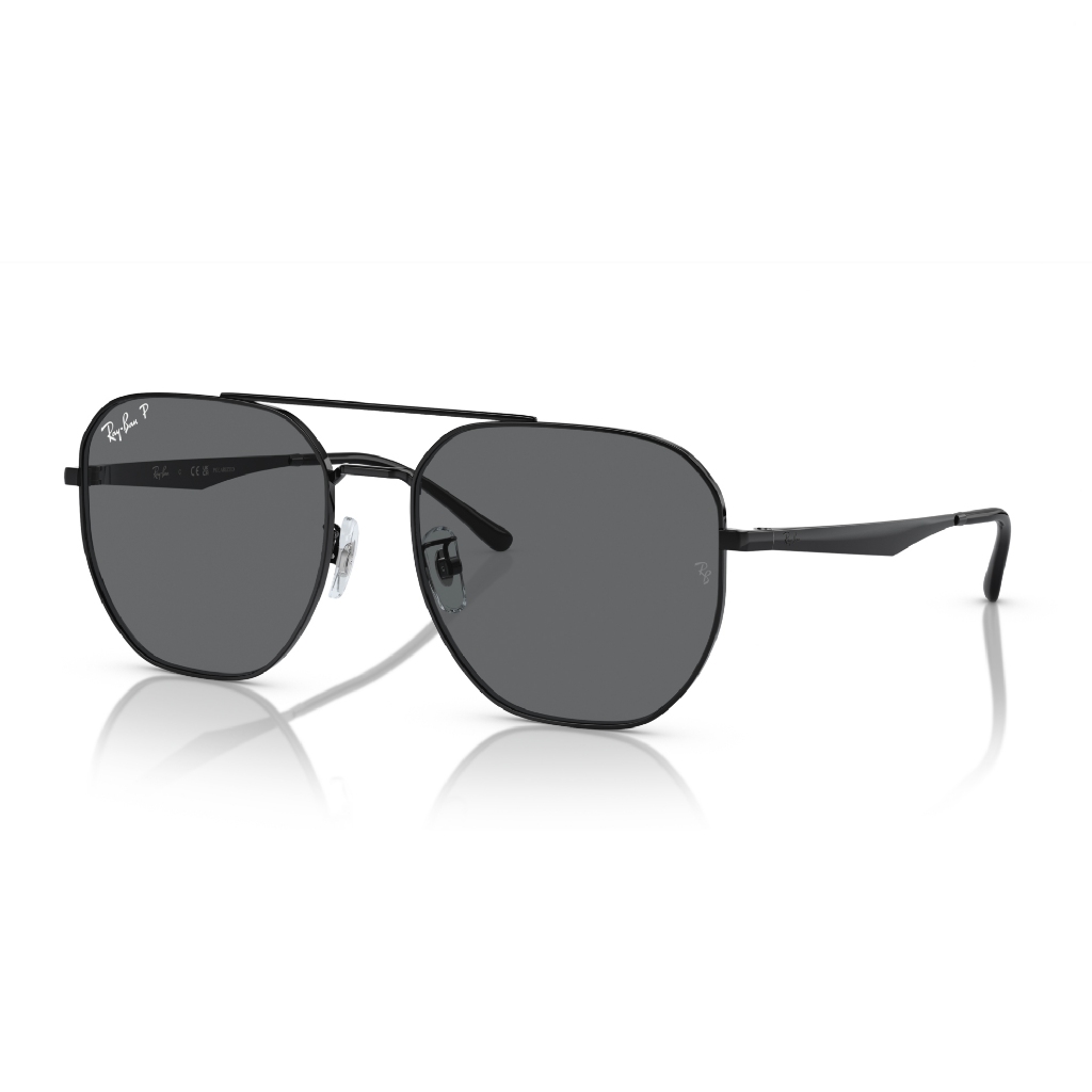 R RAY BAN RB3724D 002/81 Polarized Sunglasses Parallel Bar Design Large ...