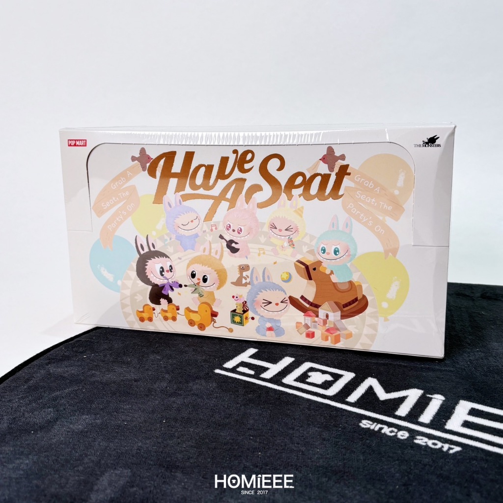 [Homieee] Popmart Labubu Labu Sitting Party Vinyl Plush Mystery Box One ...