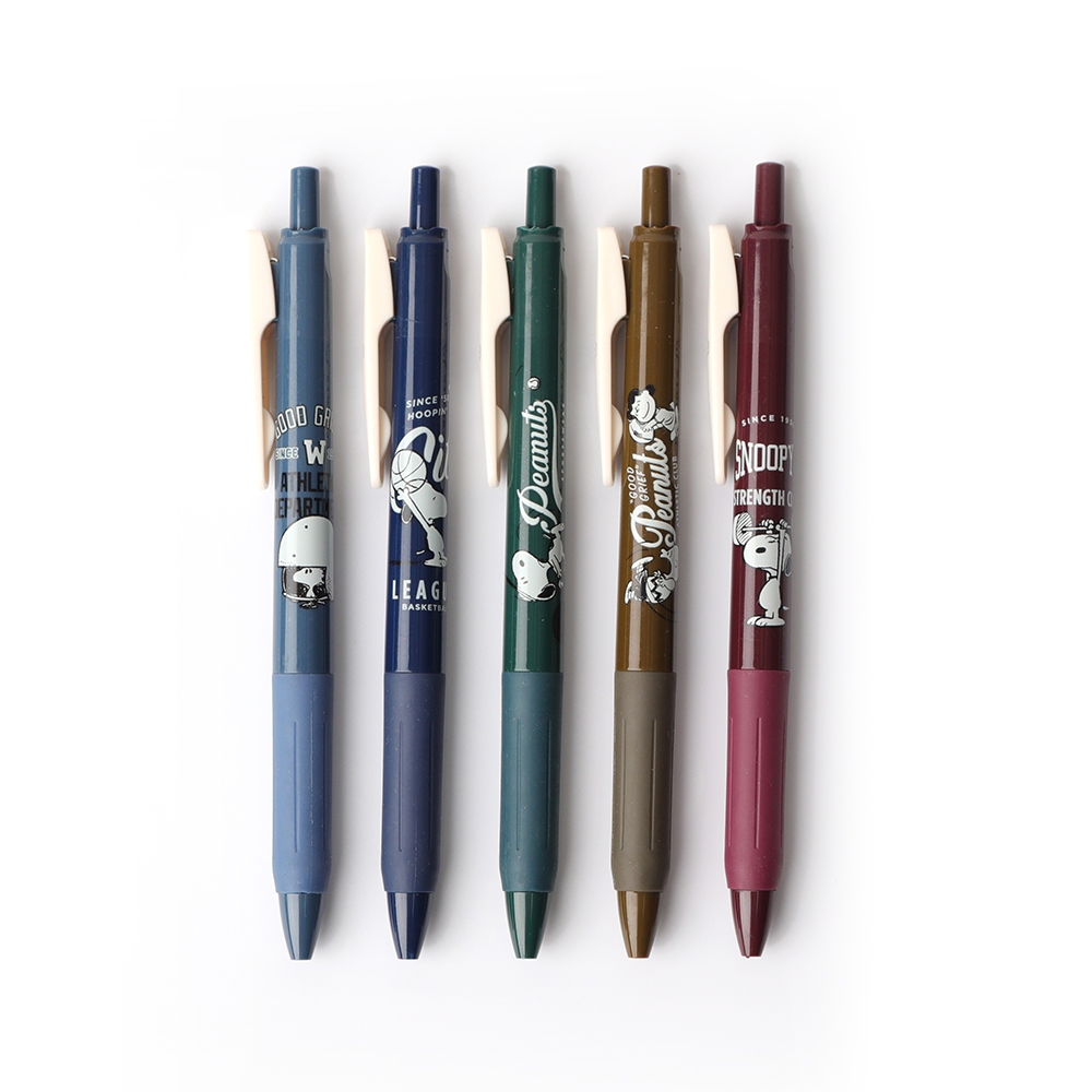 Peanuts Snoopy Retro Ballpoint Pen 5pcs Set Sports-Norns Stationery ...