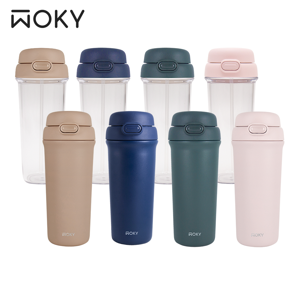 [WOKY WOKY] One Lid Double Cup Set All-P Portable Drinking Cup-Light Core Titanium Porcelain ...