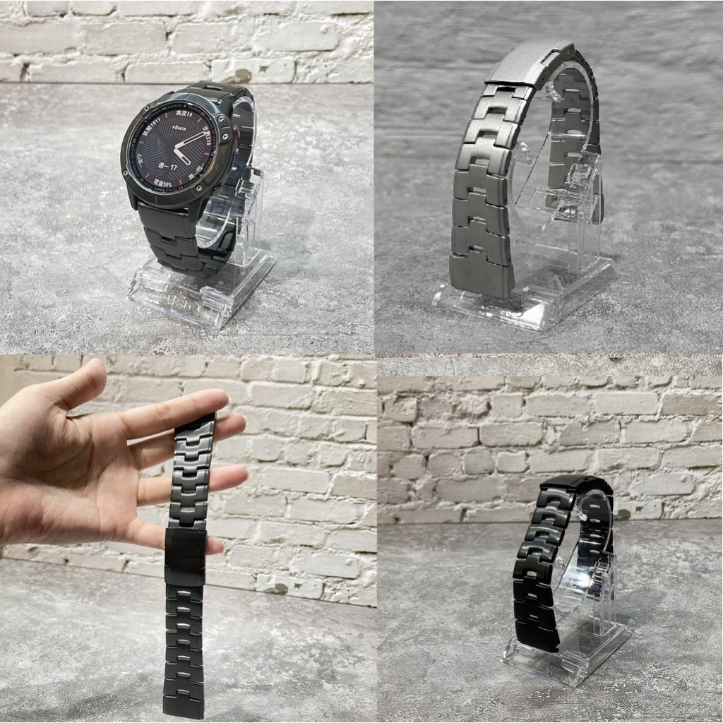 garmin Titanium Style Stainless Steel Strap tactix fenix 6 7 8 epix 6x ...