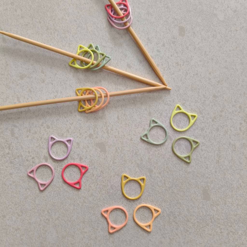 Mark Buckle stitch markers Cat Shape Paint Color Series Three-Color Set ...