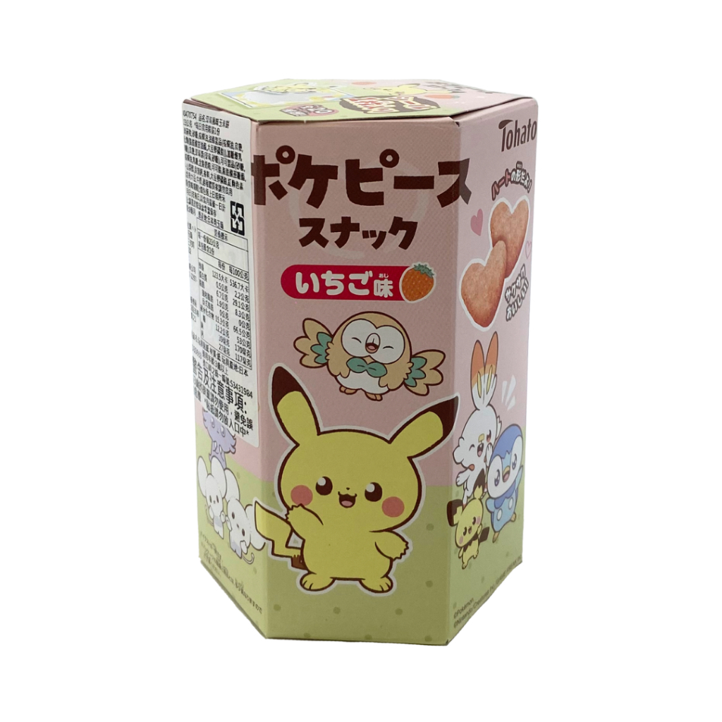 Japan East Dove Hexagonal Box Pokémon Pikachu Corn Biscuits Strawberry ...