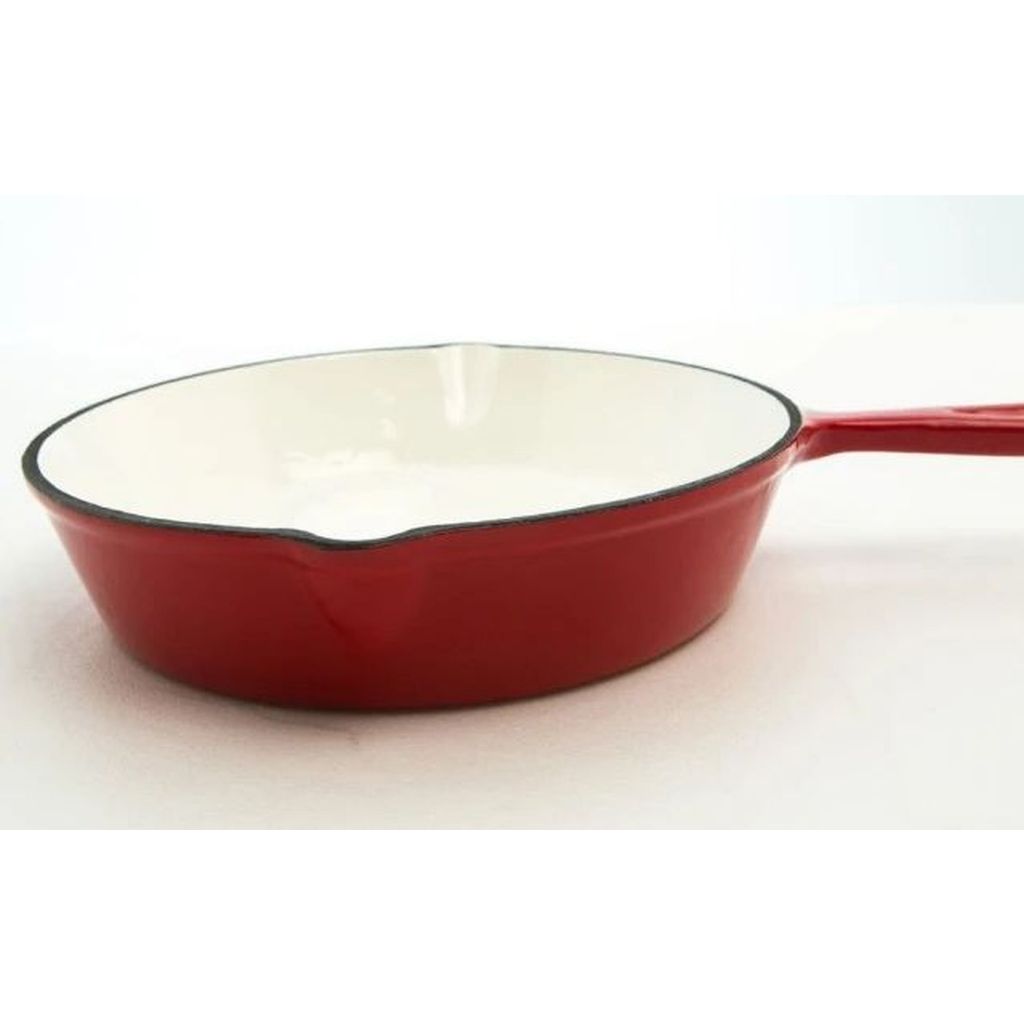 Deukonig Palace Red Enamel Cast Iron Frying Pan Collection Set 26cm ...