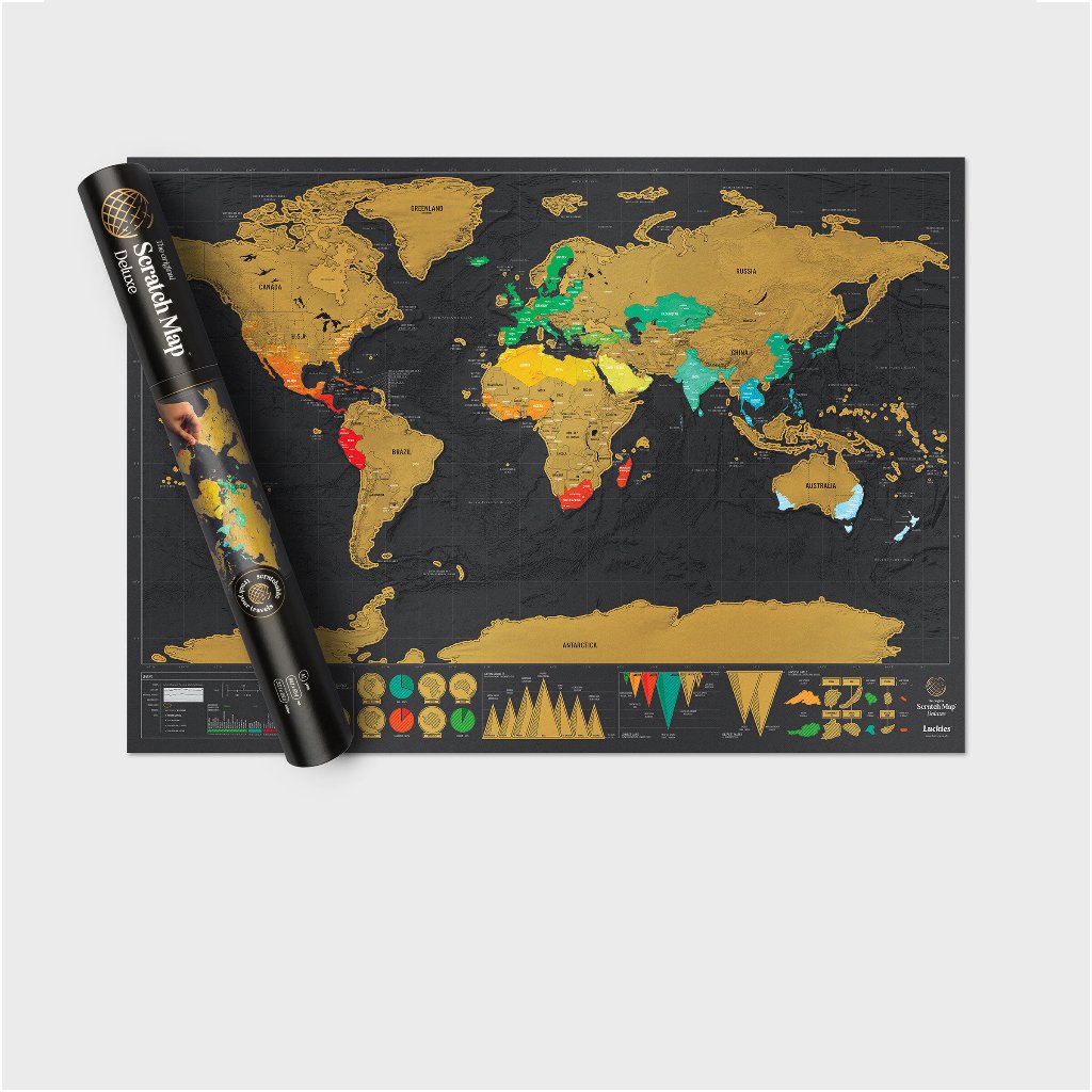 UK Suck Scratch Map Deluxe Black Gold Edition (Deluxe Map) | Shopee ...