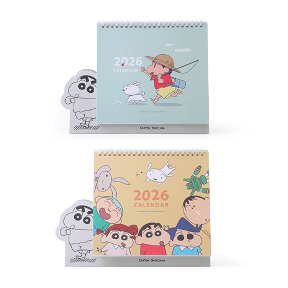 No Norns 2026 Desk Calendar Crayon Shin-Chan Snoopy Three-Eyed Monster ...