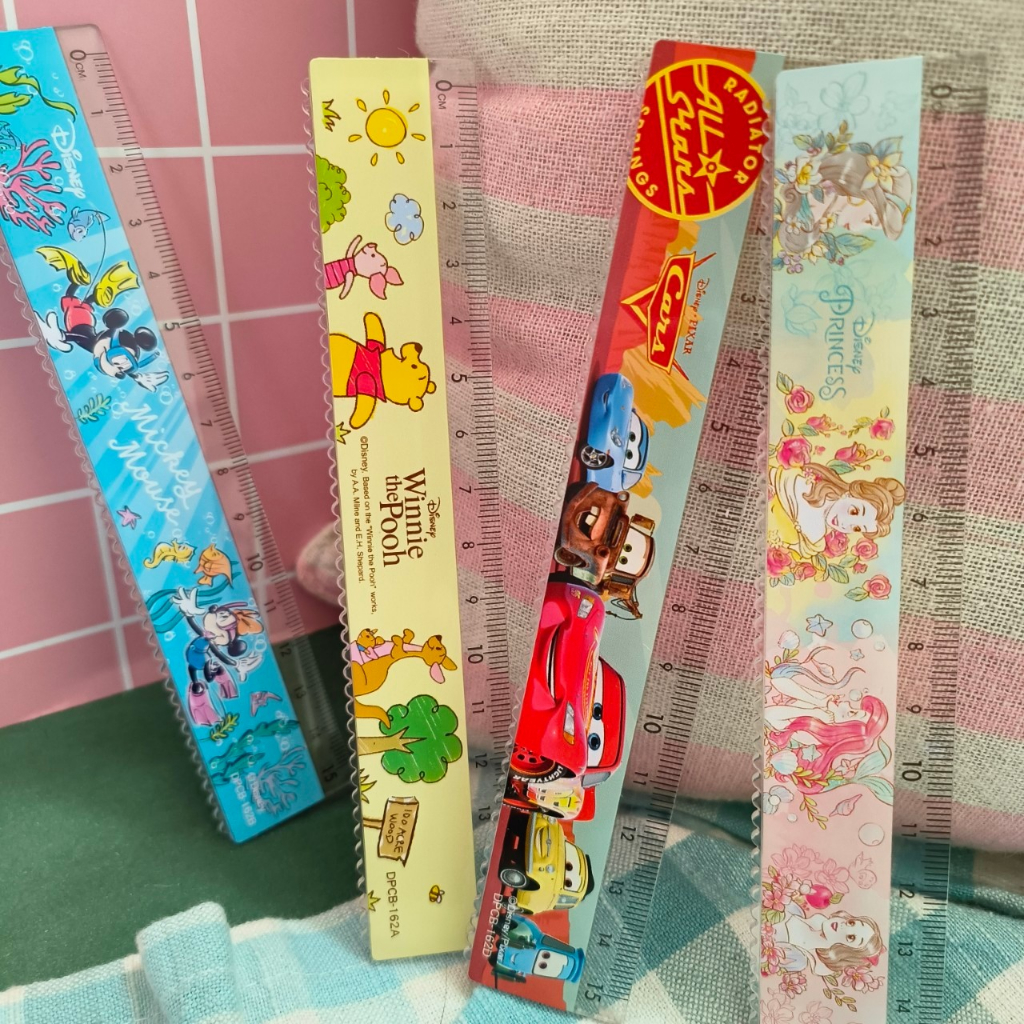 Disney 15cm Groove Ruler Stationery Made In Taiwan Cartoon Mickey Pooh ...