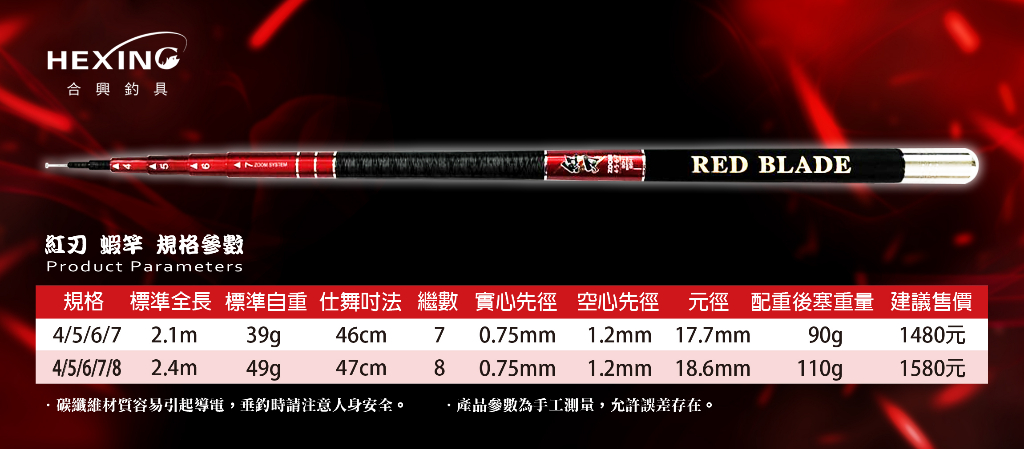Yuanfeng Fishing Tackle HEXIN Hexing Red Blade 4567/45678 90H, 95H ...