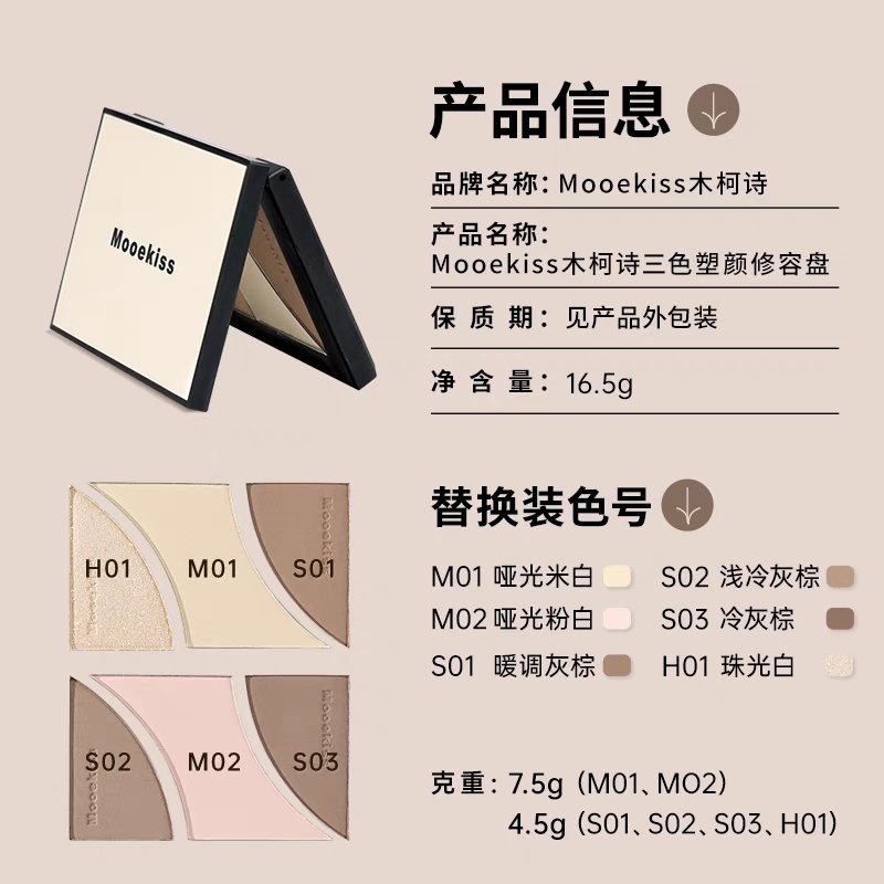 Taichung Jun Rui's Home Mooekiss/Mooekiss Contouring Palette High Gloss ...