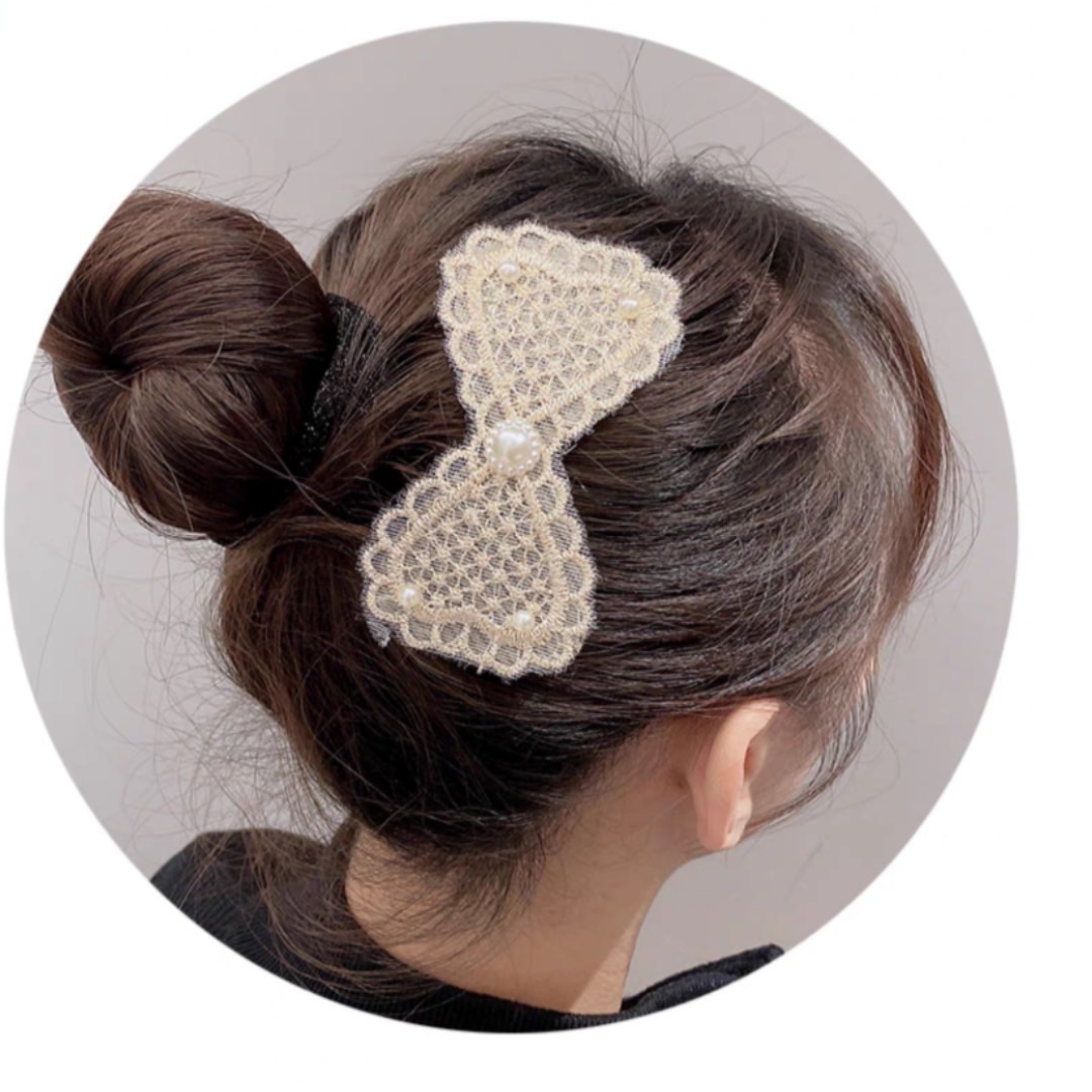 Lace Bangs Hair Stickers Positioning Seamless Pearl Velcro Felt Fixed ...