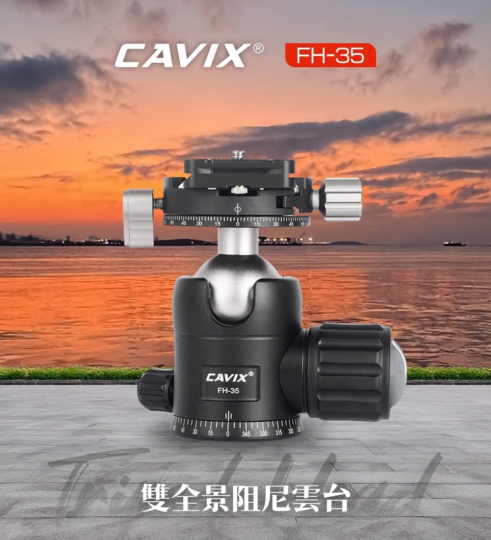 CAVIX FH-35 Dual Panoramic Damping Ball Head | Shopee Singapore