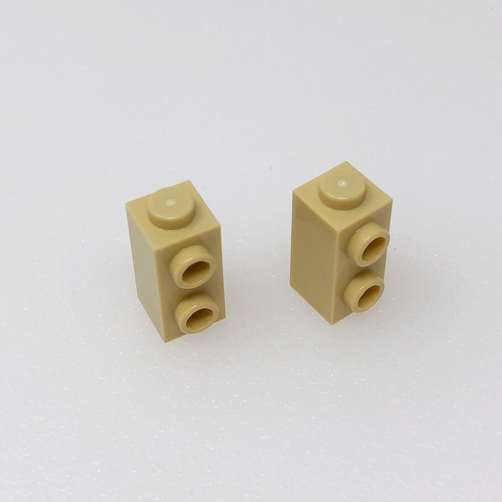 LEGO Tan Brick, Modified 1 x 1 x 1 2/3 with Studs on 1 Side (2 Pieces ...