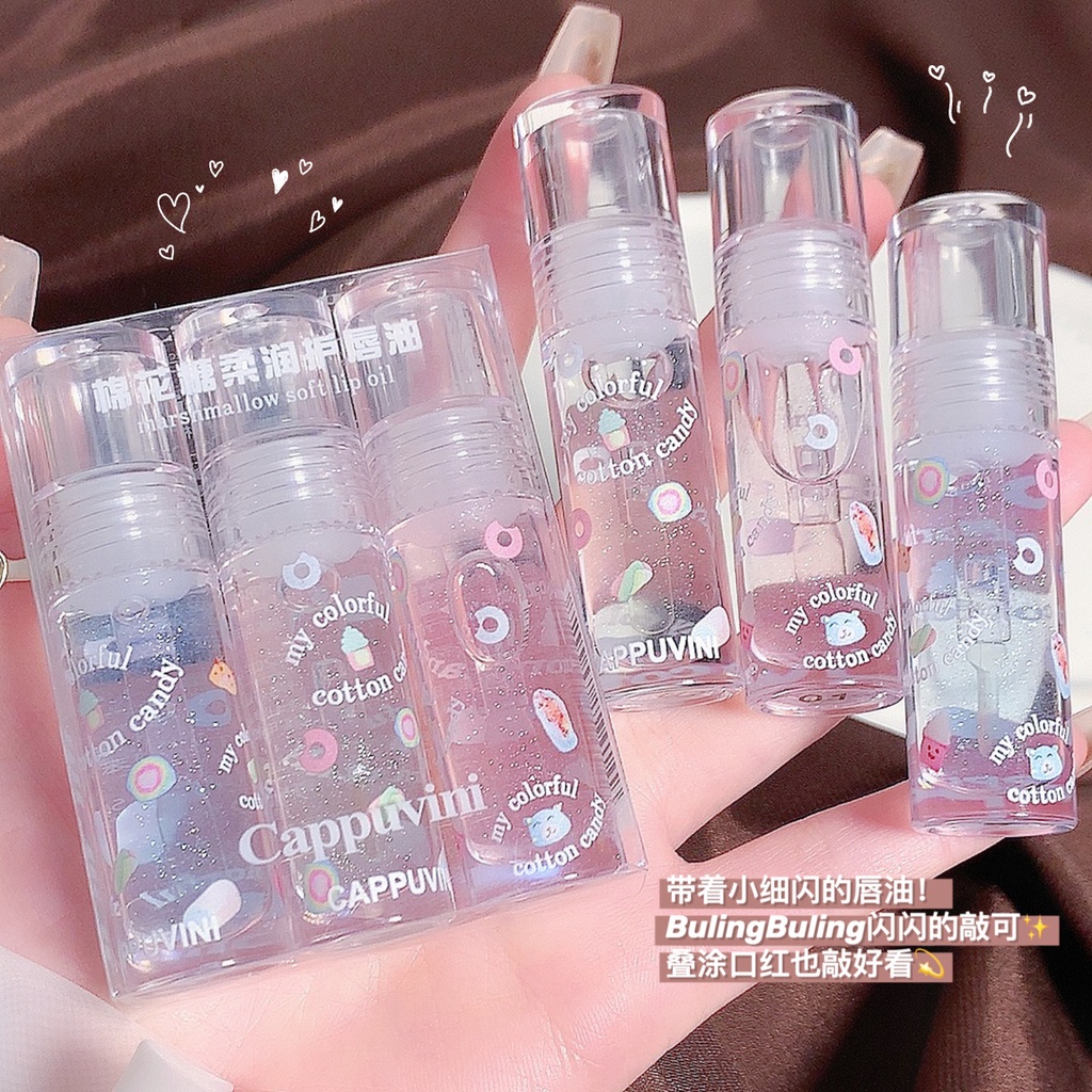 Cappuvini Mirror Water Lip Gloss Lip Glaze Transparent Glass Lip Oil Waterproof Lasting Liquid ...