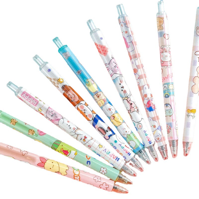 Gel ink pen [blue ink] cute cartoon water pen 0.5mm stroke | Shopee ...