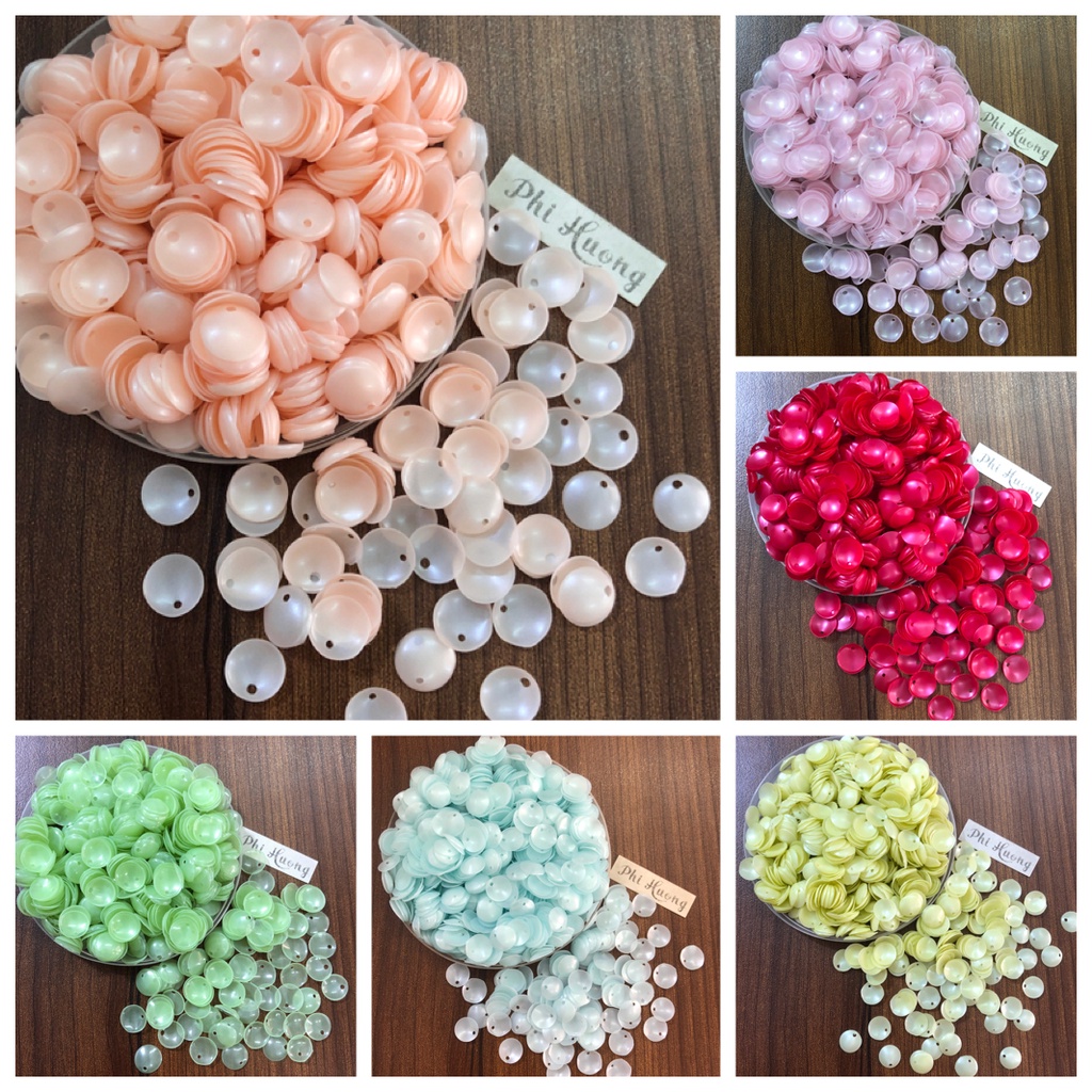 SA Package of 10g pastel colored curved sequins with flowers for ...