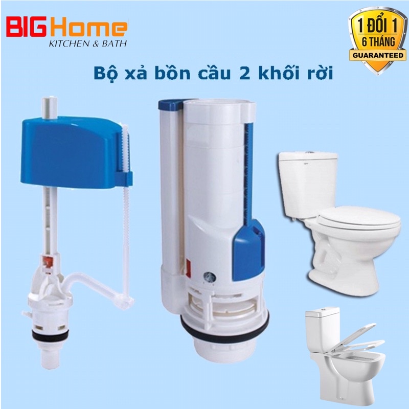 Toilet flushing kit for 2-piece toilets - 2 push buttons (Toto ...