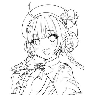 Set Of 30 Cute Waifu Anime Girl Coloring Pictures Size A4 - A5. For Wax ...