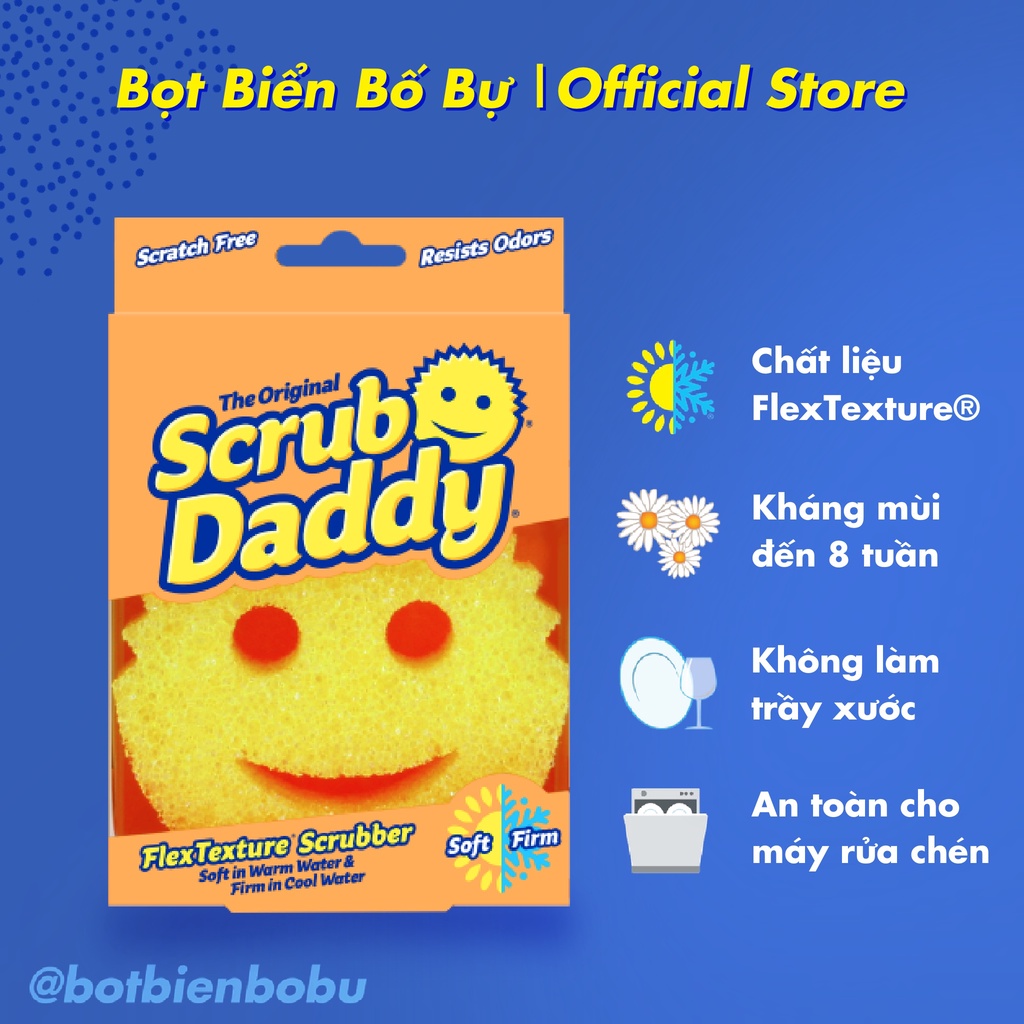The Original Scrub Daddy Daddy Cleaning Sponge Is 100% Versatile To ...