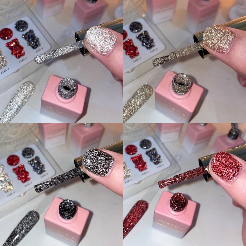 Glitter glitter clay 4 bottles with free color chart | Shopee Singapore